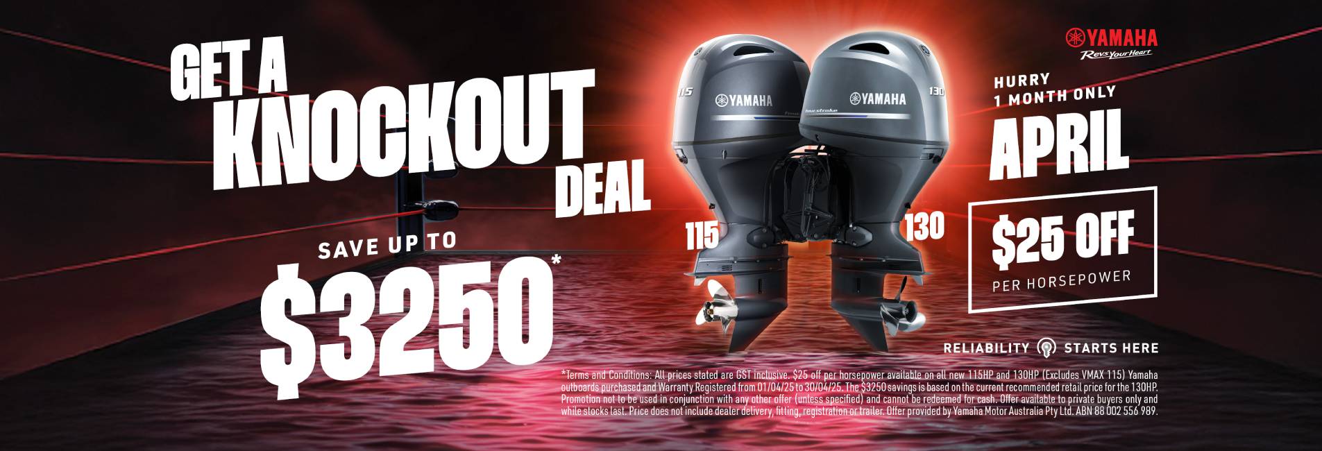 Yamaha Pitmans Marine Centre | 115 - 130 Knockout Deal